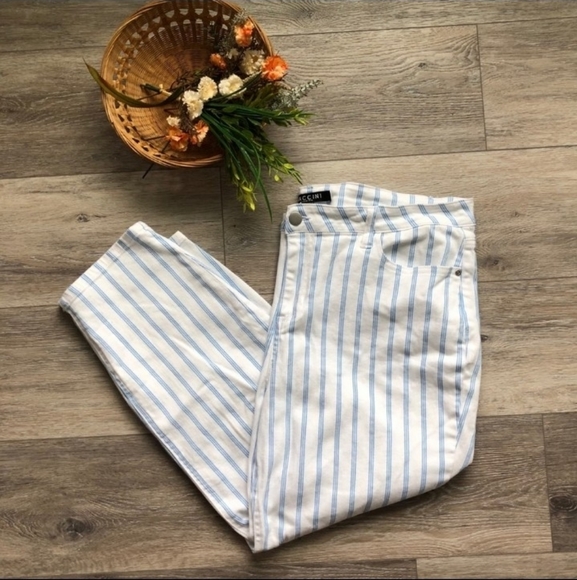 Baccini | Jeans | Baccini Stripped Jeans | Poshmark